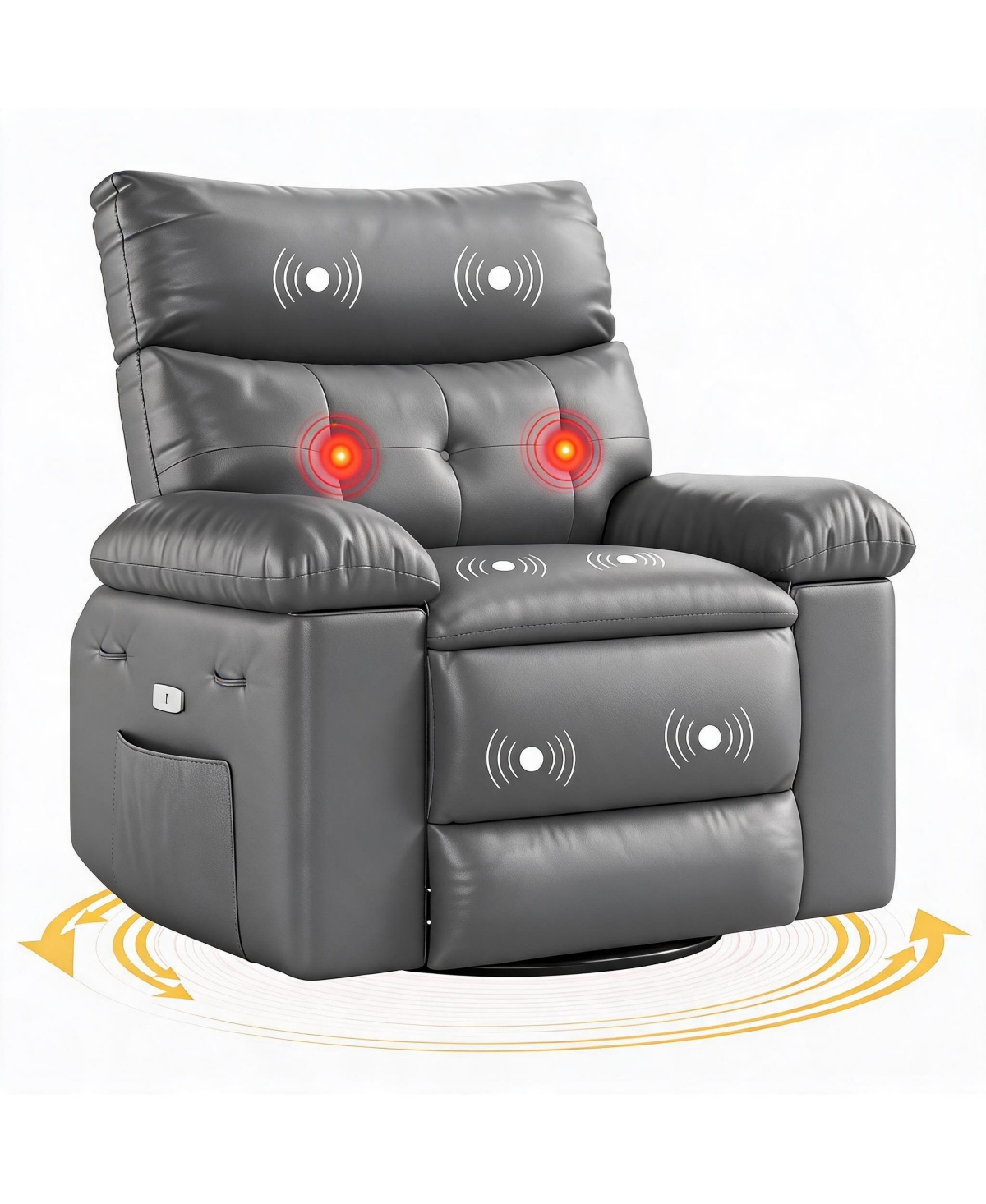 Click here for Oversized Pu Leather Rocking Recliner 360 degrees... prices