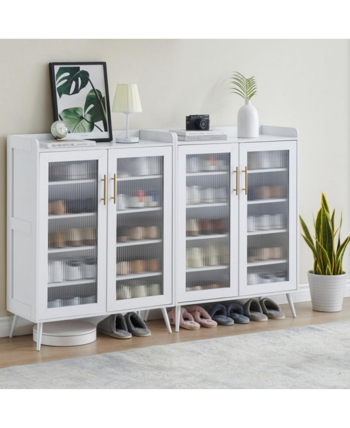 Click here for Homfan Set of 2 Modern 5-Tier Shoe Storage Cabinet... prices