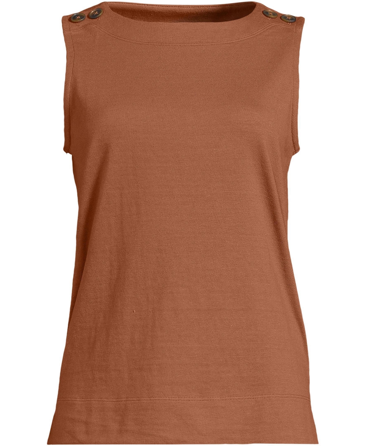 Click here for Lands End Womens Mariner Button Shoulder Tank - Ri... prices