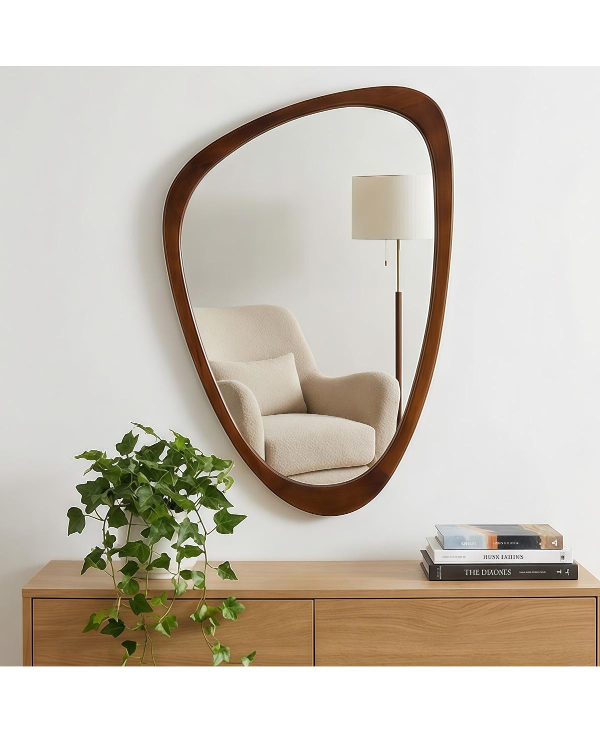 Click here for Laoties 20 x 30 Irregular Wall Mirror  Wood Frame... prices