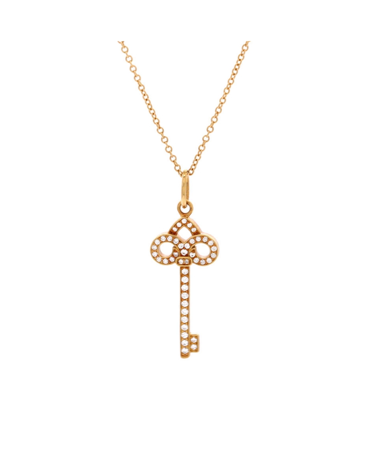 Click here for Pre-Owned Tiffany & Co Fleur de Lis Key Pendant Ne... prices