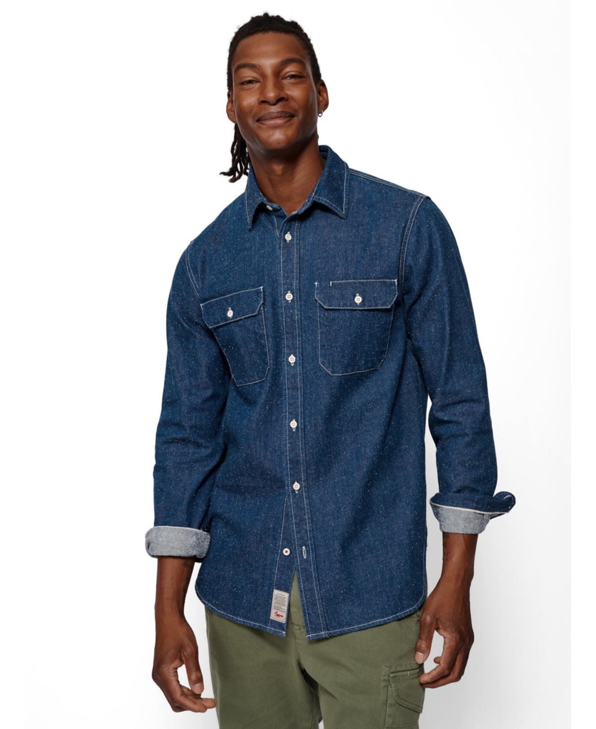 Click here for Aubin Mens Detuyll Selvedge Denim Shirt - Denim prices