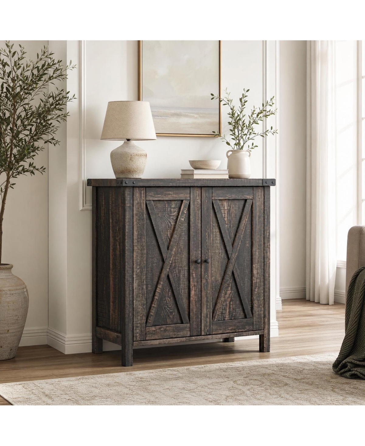 Click here for homfan X-Shaped Double Door Sideboard Cabinet  Acc... prices