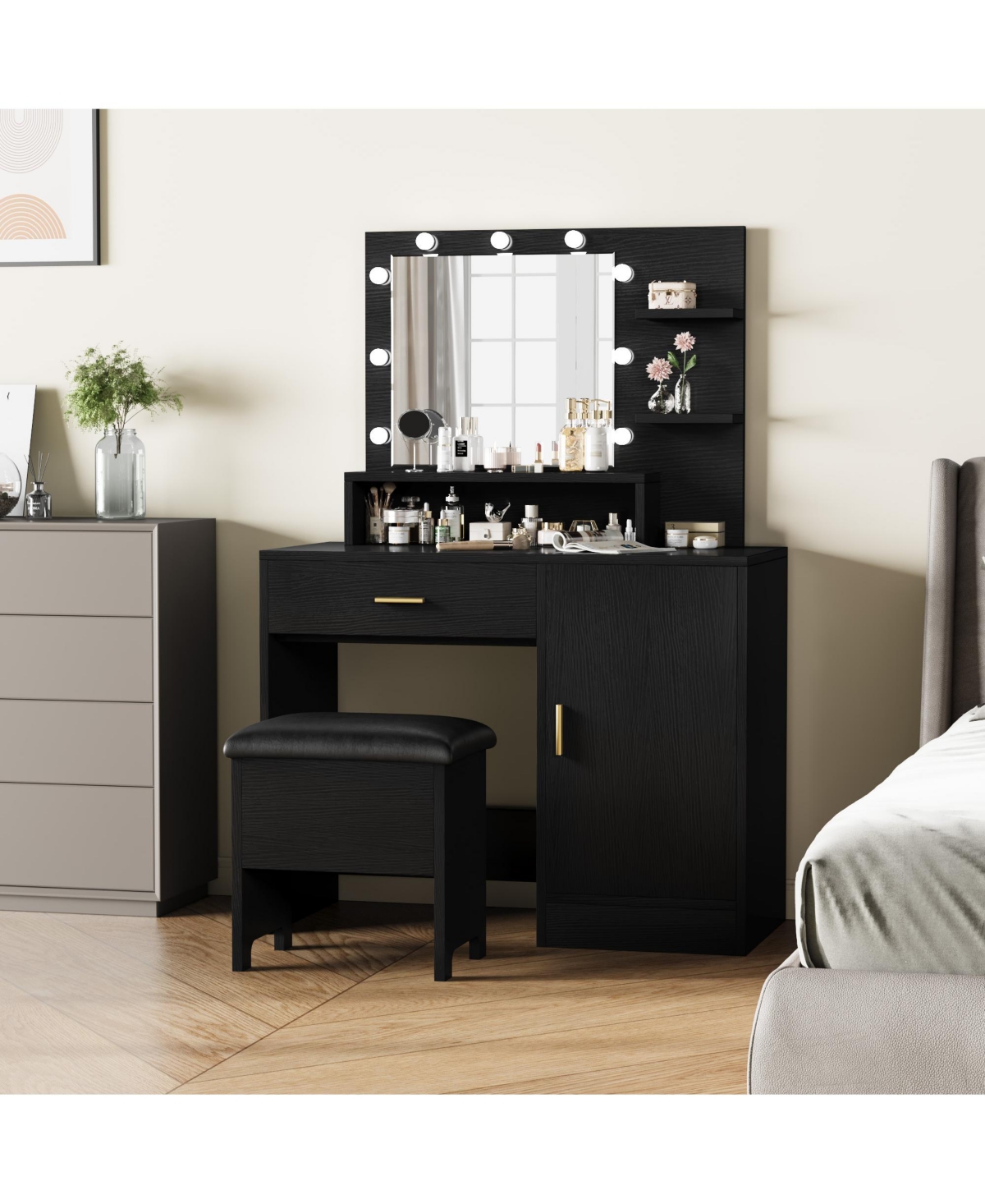 Click here for homfan Vanity Desk with Mirror and Lights  Makeup... prices