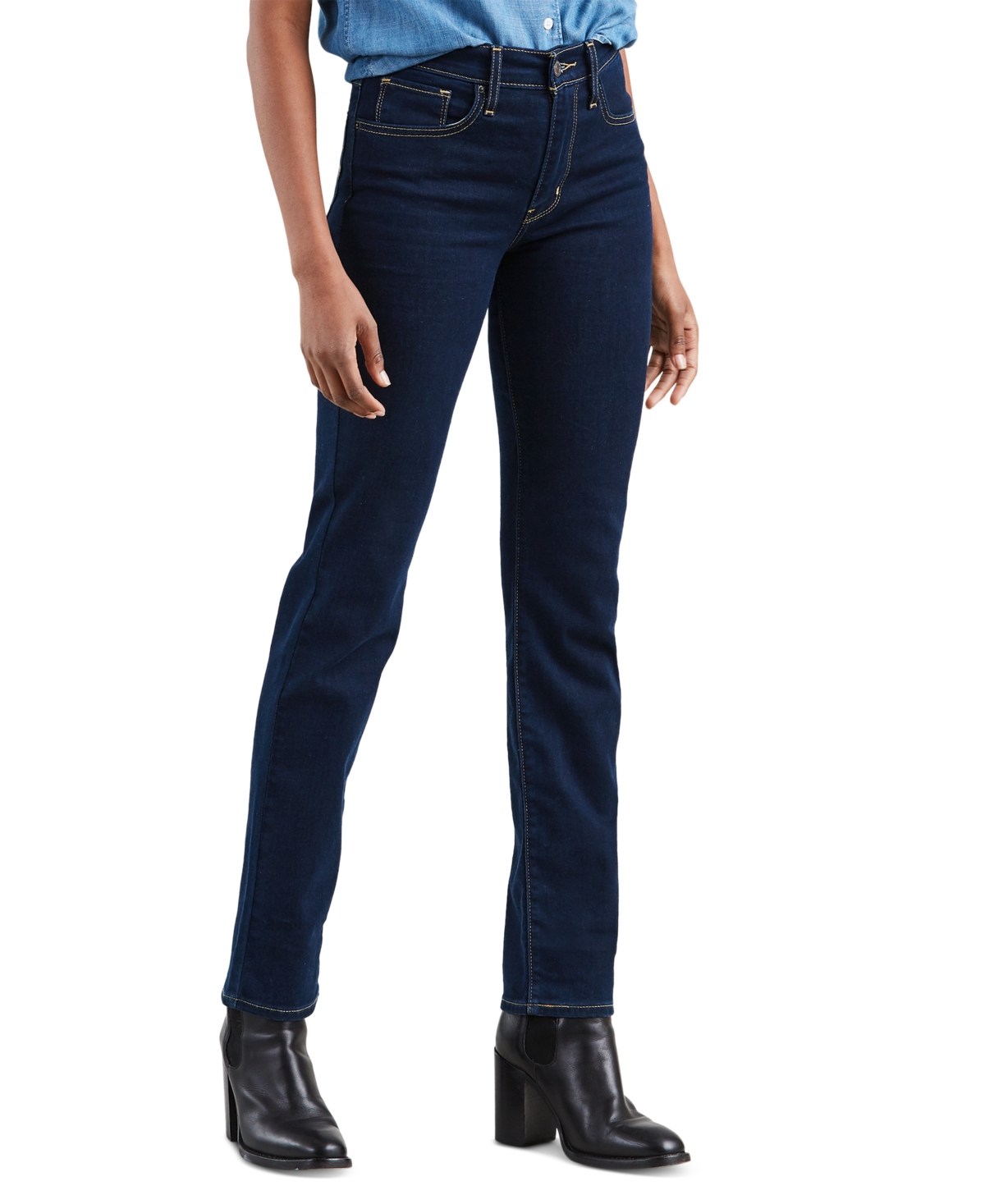Click here for Levis Womens 724 Straight-Leg Jeans - Cast Shadows prices