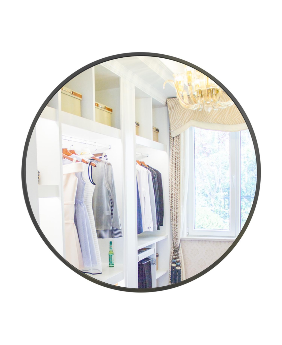 Click here for Laoties 24 Wall Mounted Round Mirror with Brushed... prices