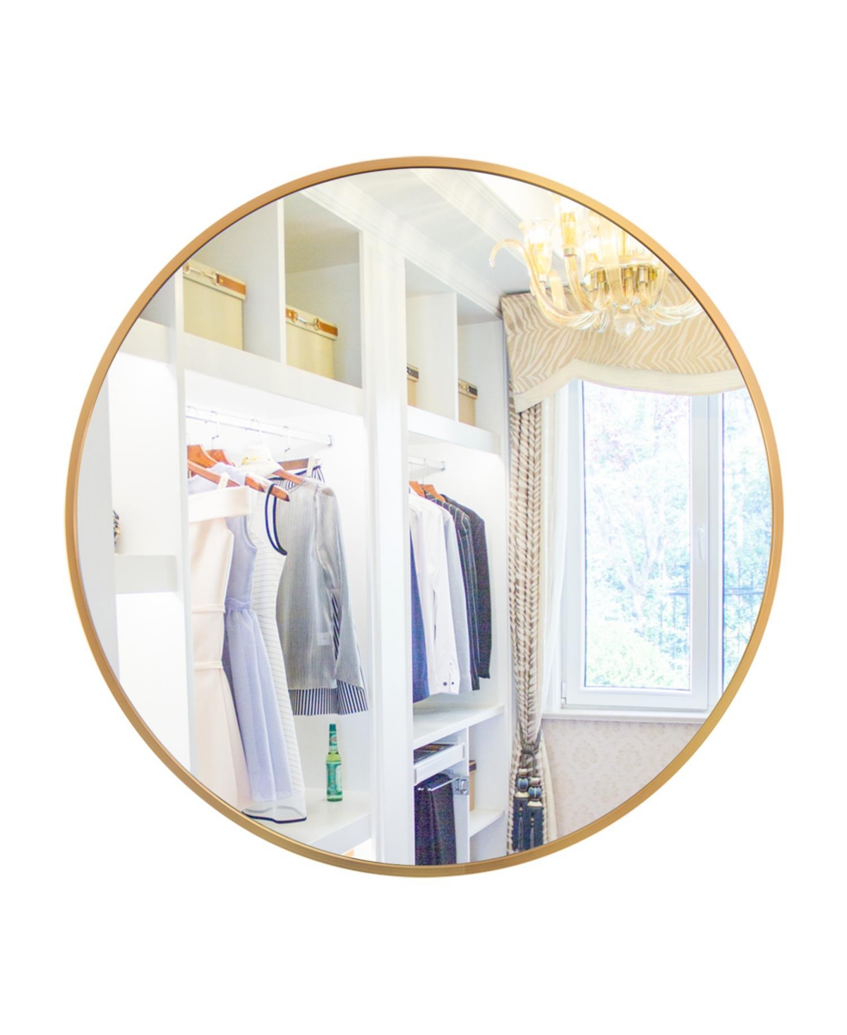 Click here for Laoties 24 Wall Mounted Round Mirror with Brushed... prices