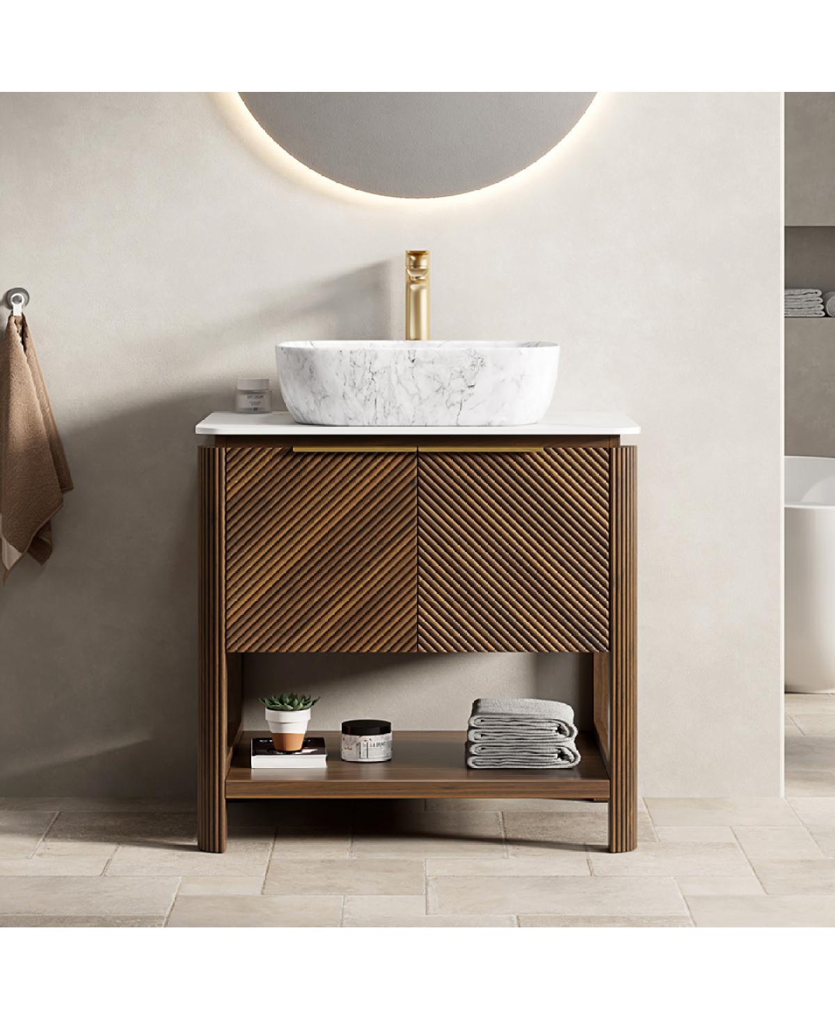 Click here for Sillysis Modern Bathroom Vanity with Vessel Sink... prices