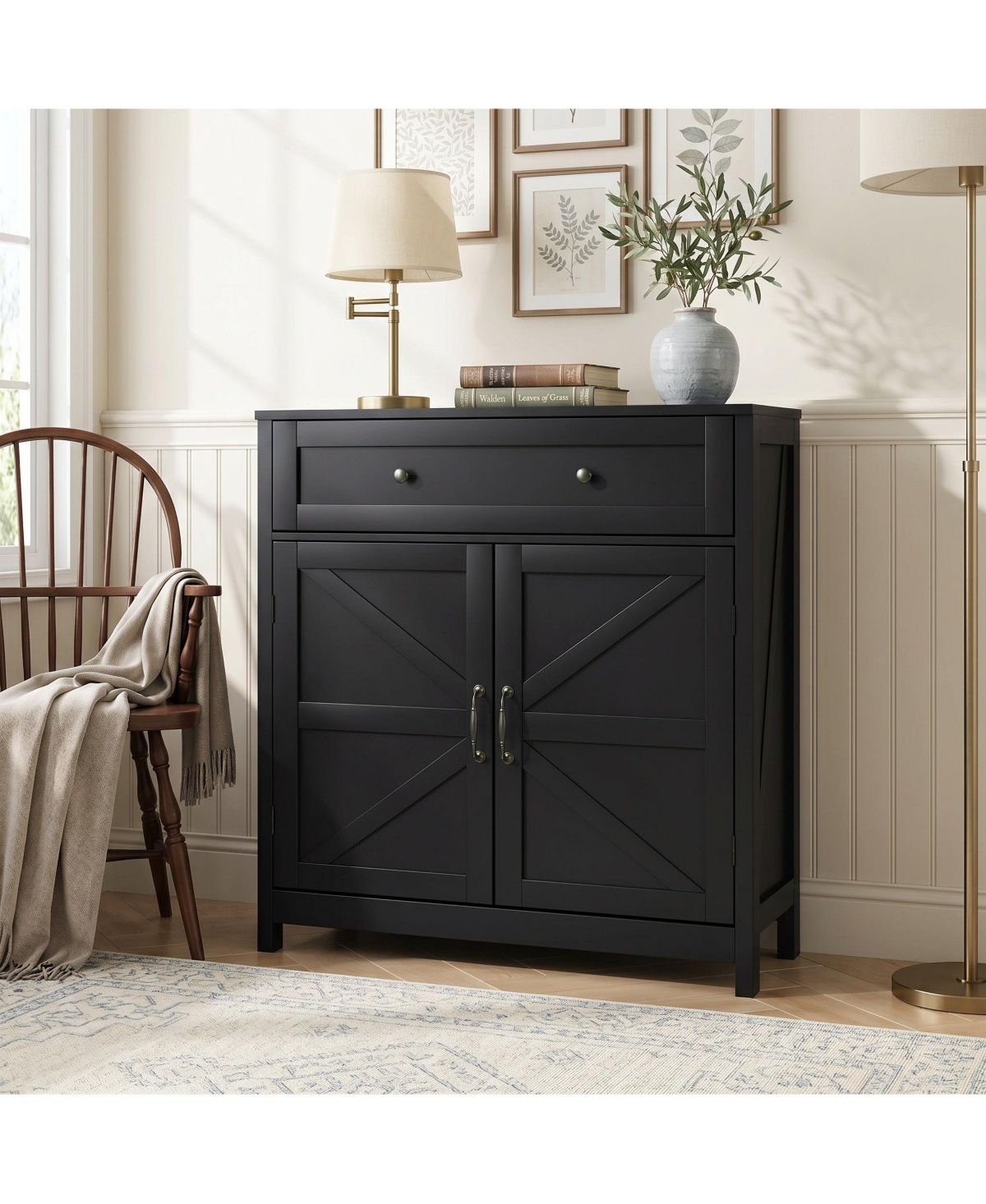 Click here for Sailvan Farmhouse Storage Cabinet with Drawer and... prices