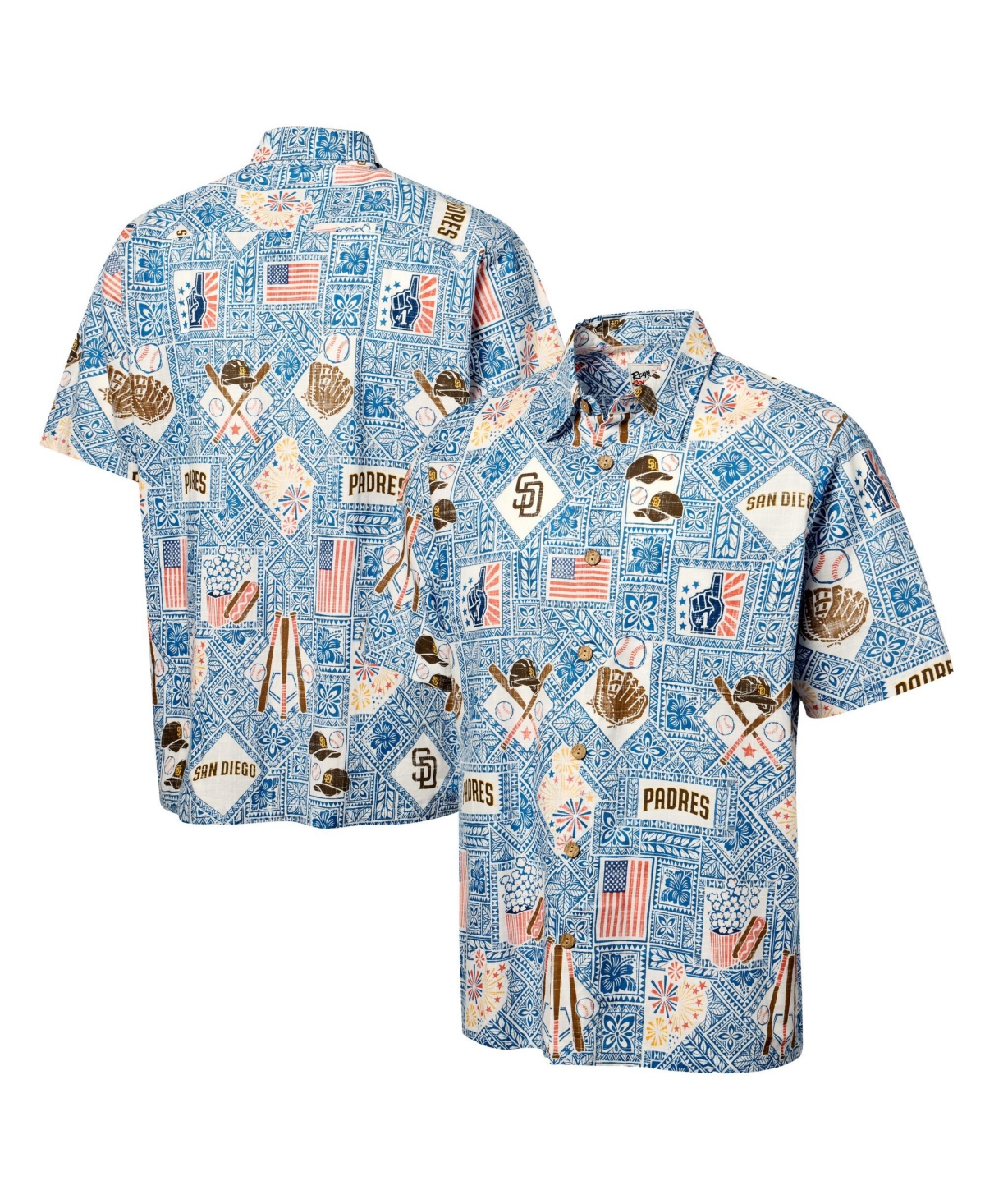 Click here for Reyn Spooner Mens Blue San Diego Padres Americana... prices