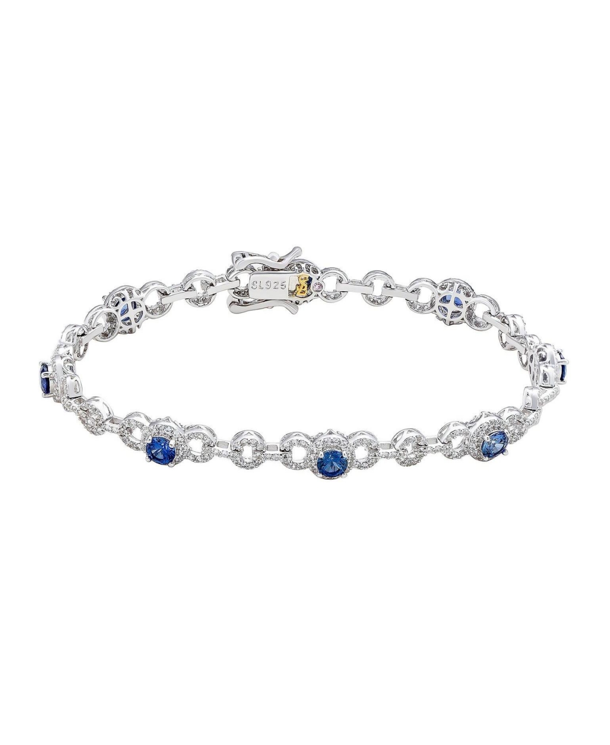 Click here for Suzy Levian New York Sterling Silver Sapphire Halo... prices