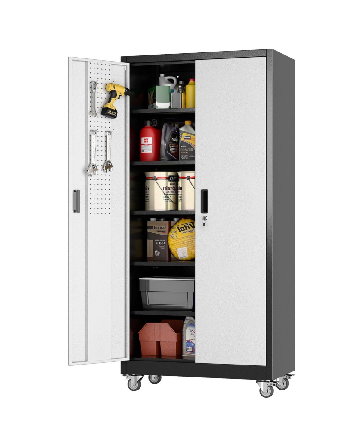 Click here for Boyel Living Metal Garage Storage Cabinet with Peg... prices