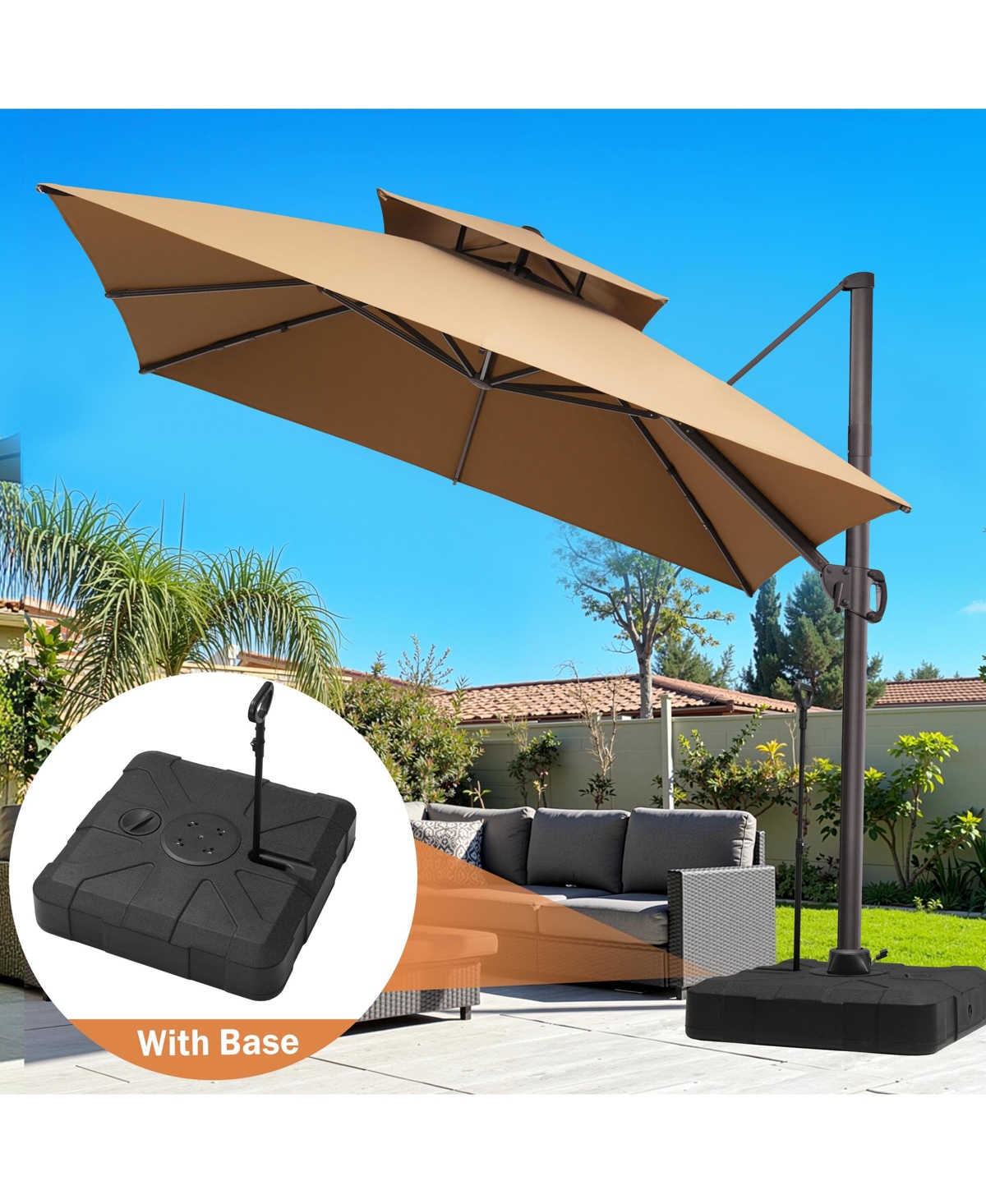 Click here for Pellebant Outdoor Patio Double Top Square Aluminum... prices