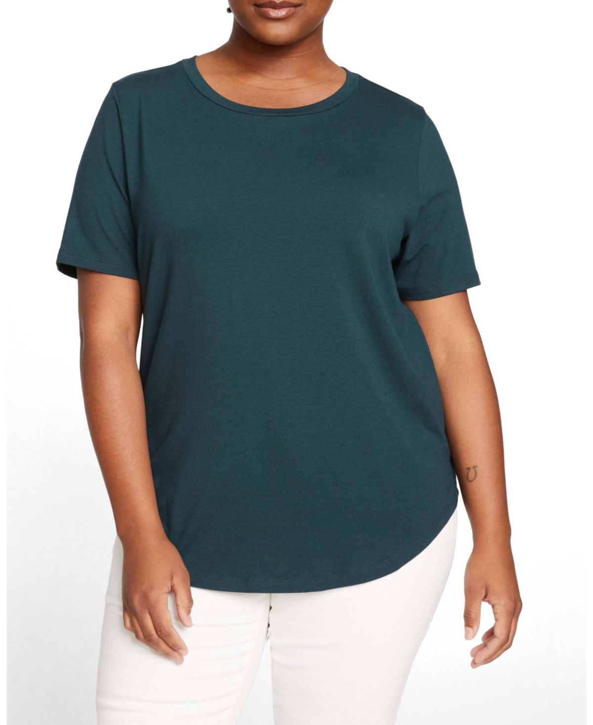 Click here for Universal Standard Womens Plus Size Tee Rex - Deep... prices
