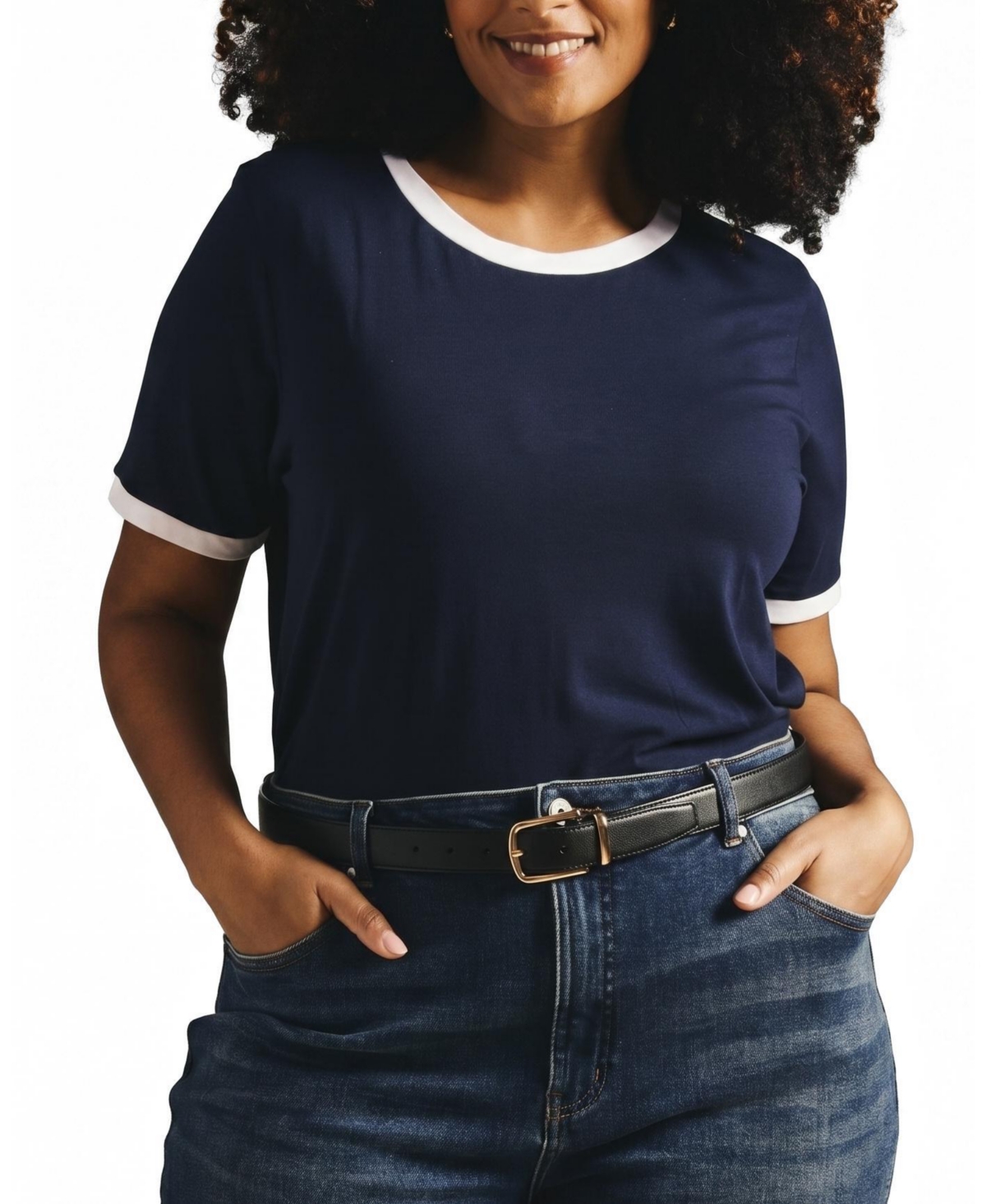 Click here for Universal Standard Womens Plus Size Tee Rex - Navy... prices