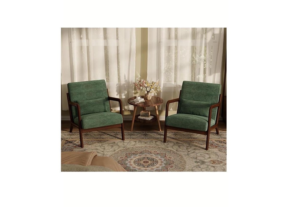 Click here for gaomon 2-Piece Chenille Accent Chairs  Mid-Century... prices