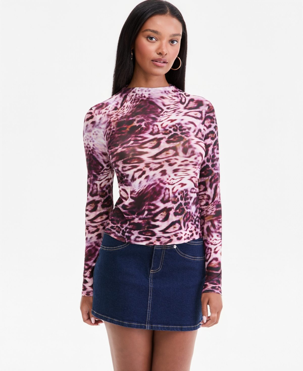 Click here for Bar Iii Womens Mock-Neck Long-Sleeve Top  Macys Ex... prices
