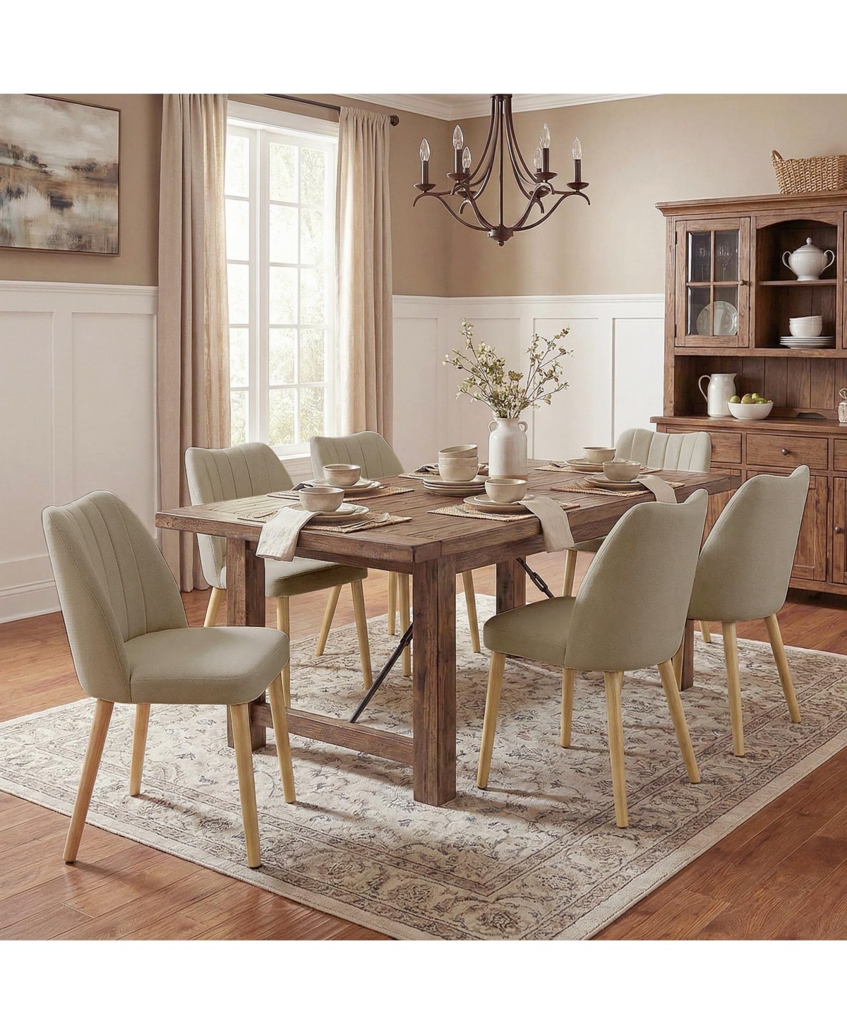 Click here for homfan Set of 4/6 Dining Chairs  Fabric Upholstere... prices