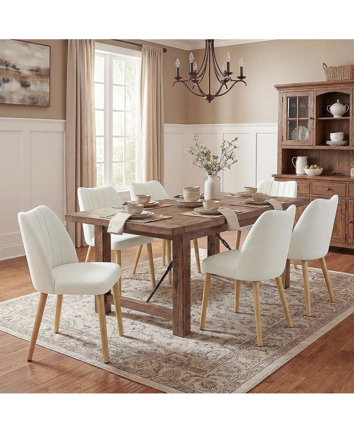 Click here for homfan Set of 4/6 Dining Chairs  Fabric Upholstere... prices