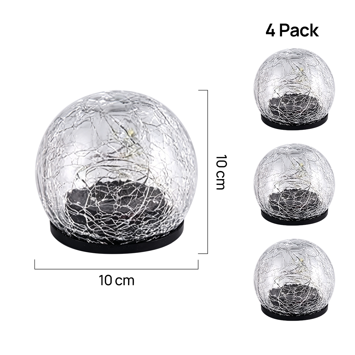 Click here for Cowin Solar Globe Lights 4 Pack Glass Ball Lights... prices