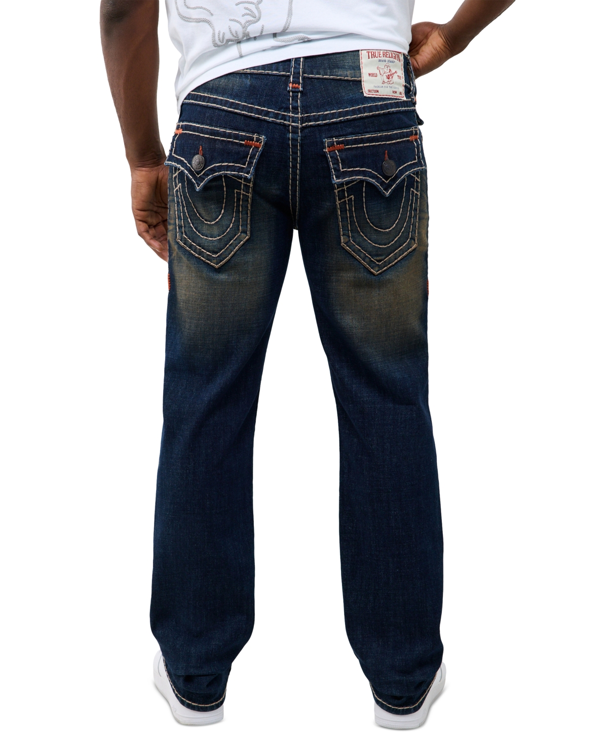 Click here for True Religion Mens Ricky Straight Super T Flap Jea... prices