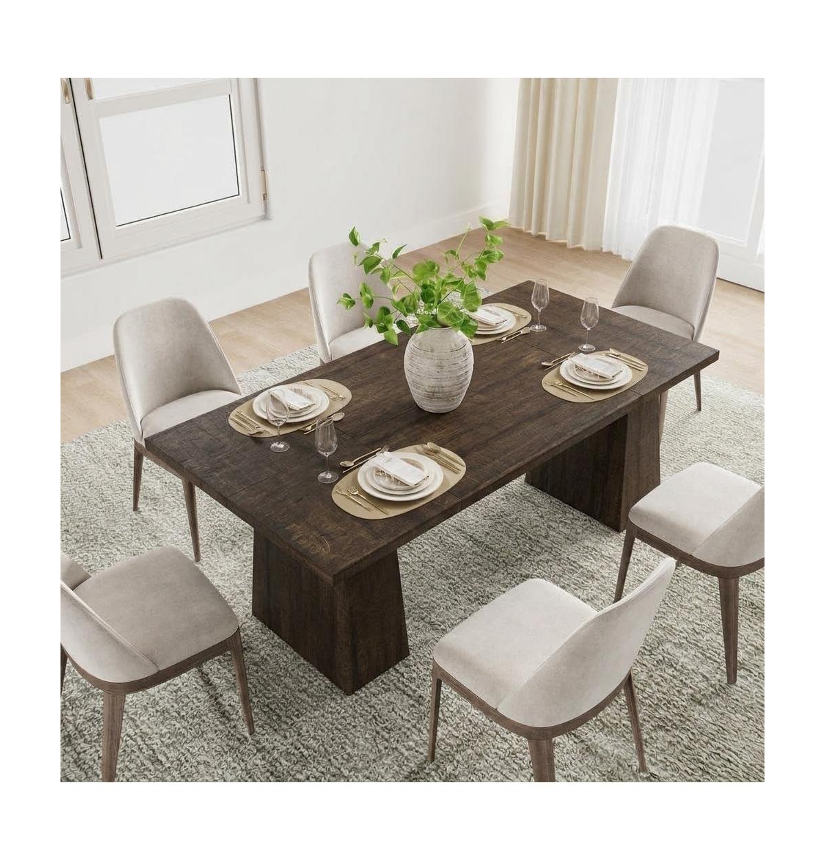 Click here for Farmhouse 71 Inch Dining Table for 6 to 8  Heavy D... prices