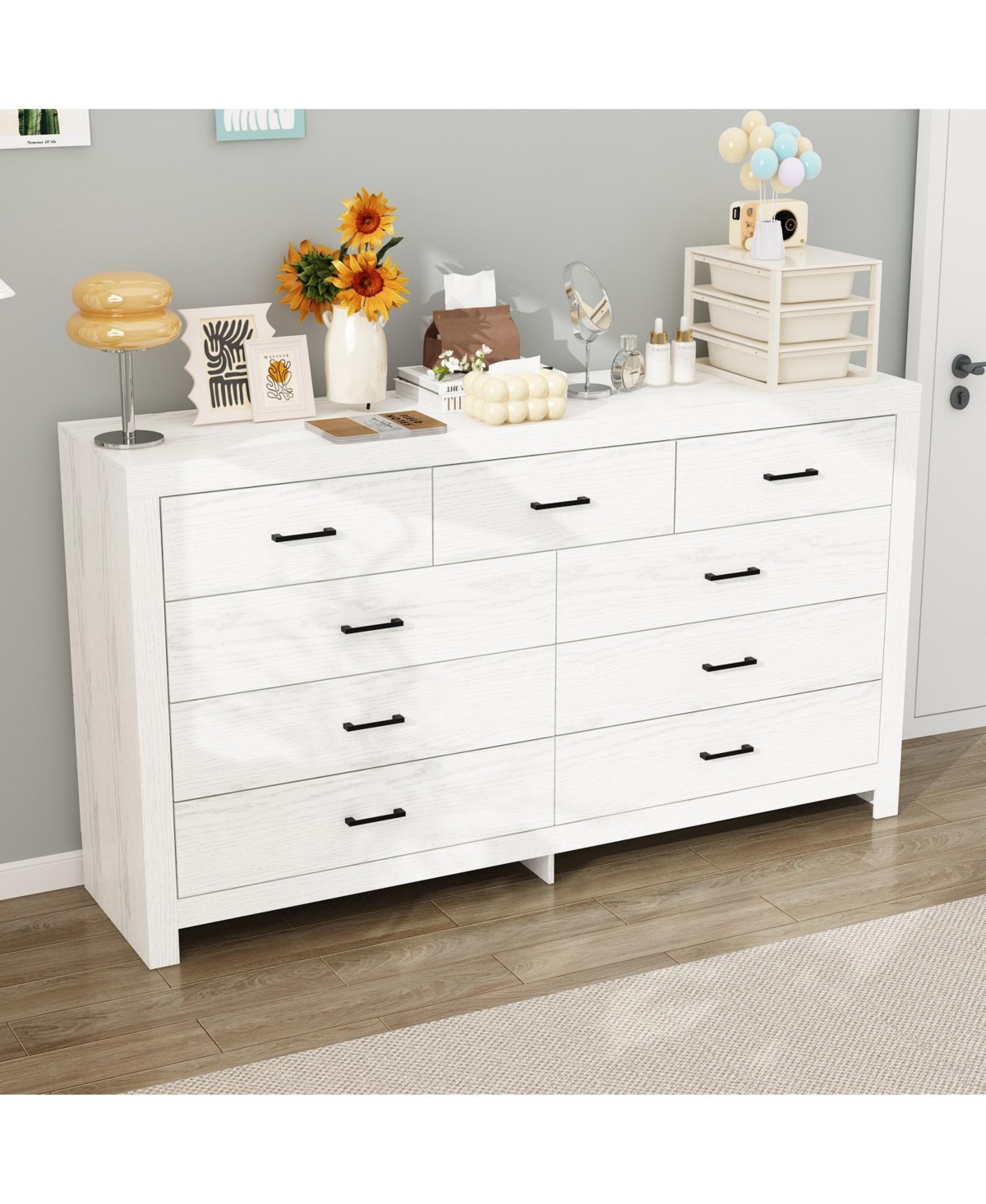 Click here for Homsee 9-Drawer Storage Cabinet - 63-Inch Tall Woo... prices