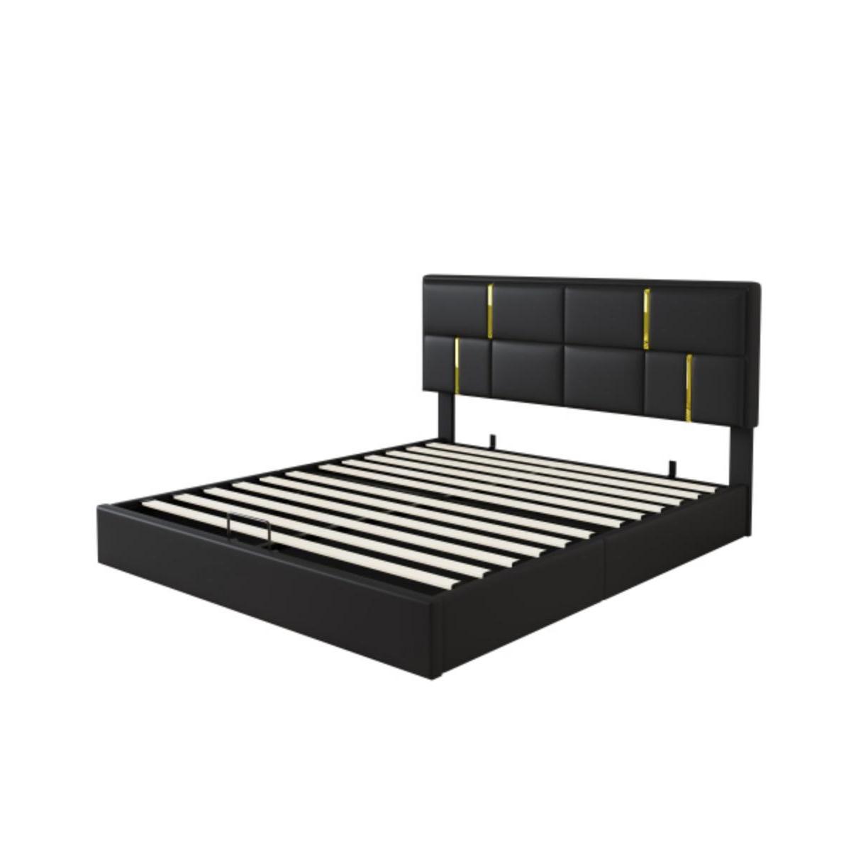 Click here for Lucky One Queen Size Upholstered Platform Bed with... prices