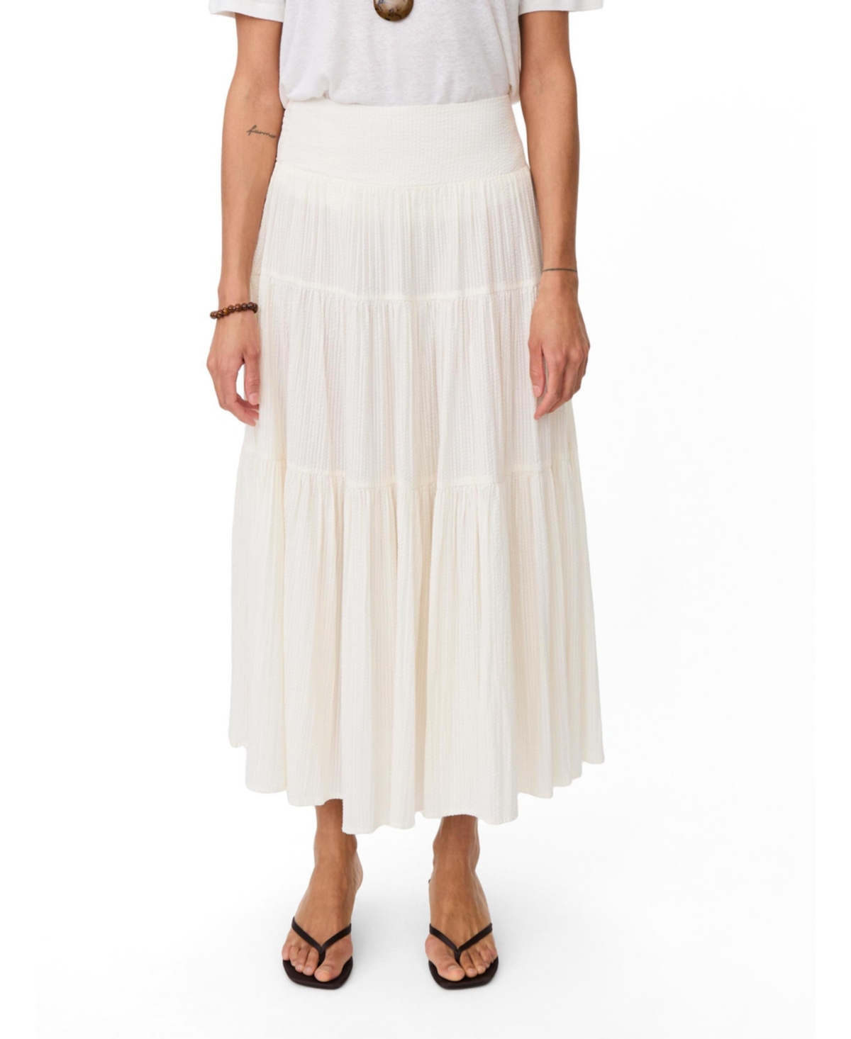 Click here for Masai Copenhagen Womens Smocked Waist Tiered Midi... prices