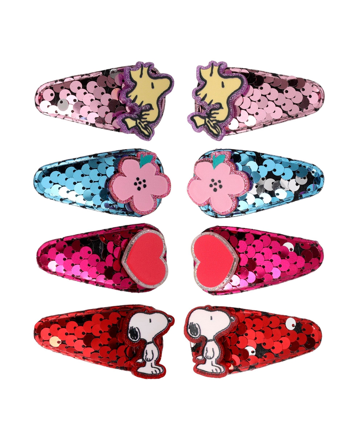 Click here for Peanuts Snoopy and Woodstock Sequin Snap Back Hair... prices