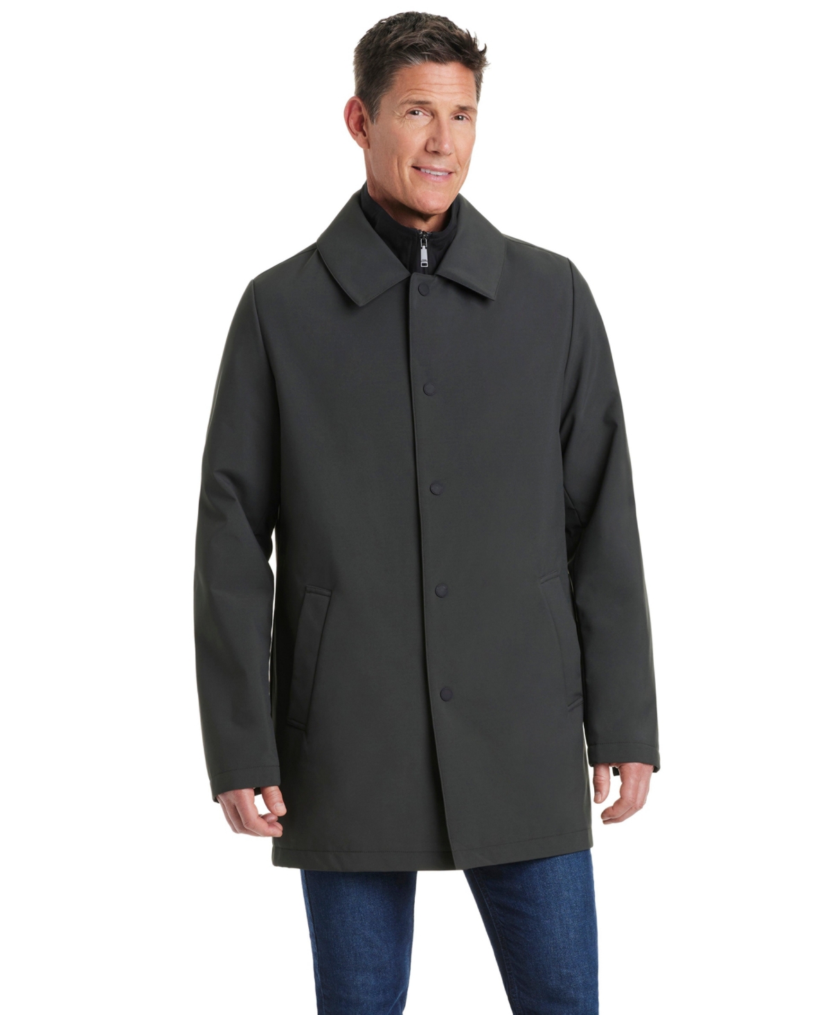 Click here for Vince Camuto Mens Topper Coat - Dark marsh prices