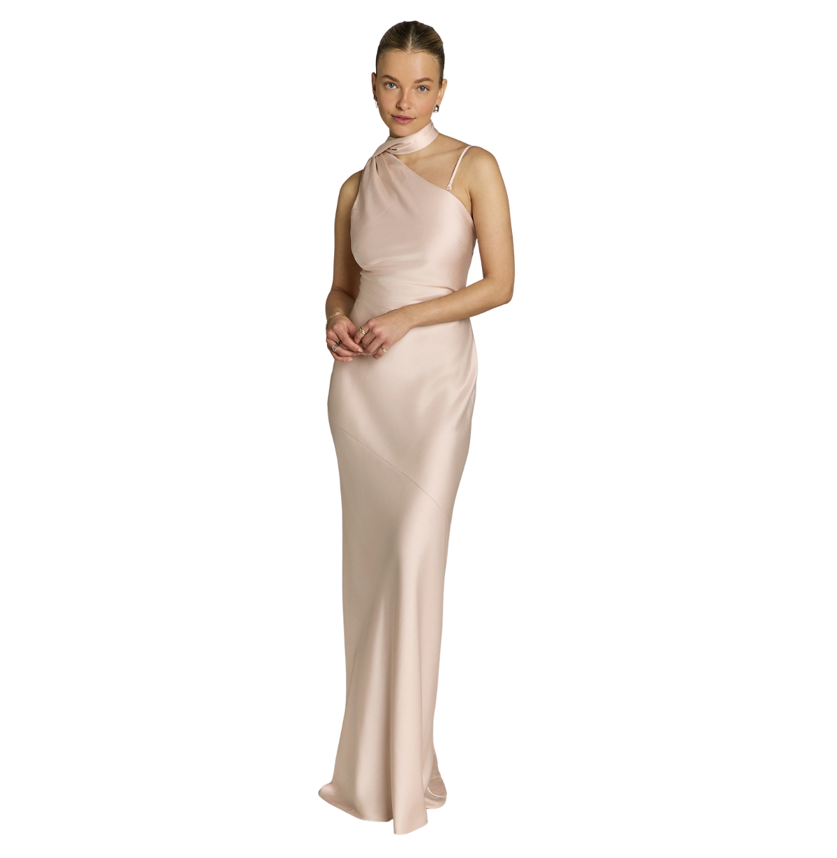 Click here for Rewritten Womens Raye One Shoulder Maxi Dress - Ch... prices