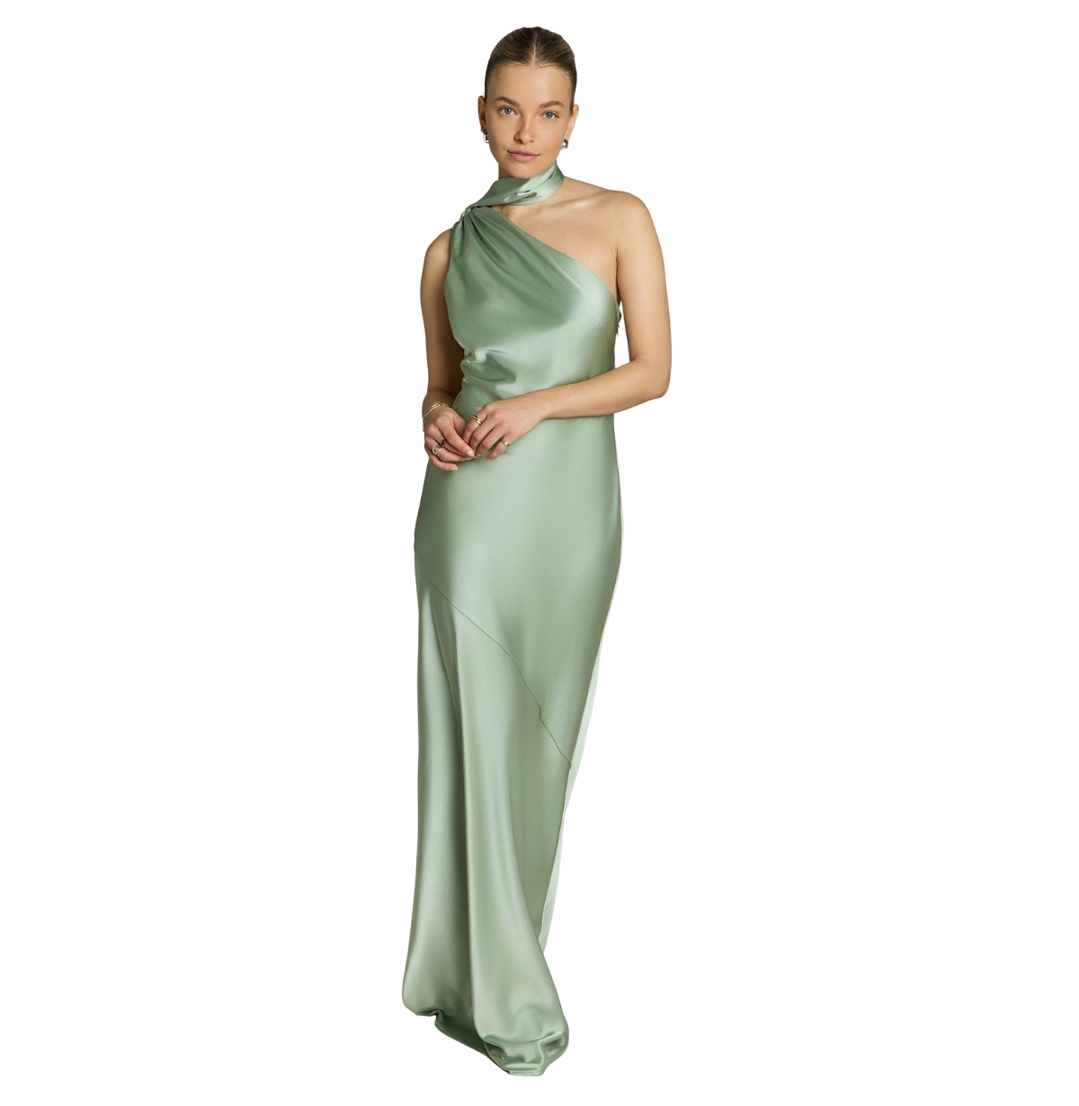 Click here for Rewritten Womens Raye One Shoulder Maxi Dress - Sa... prices
