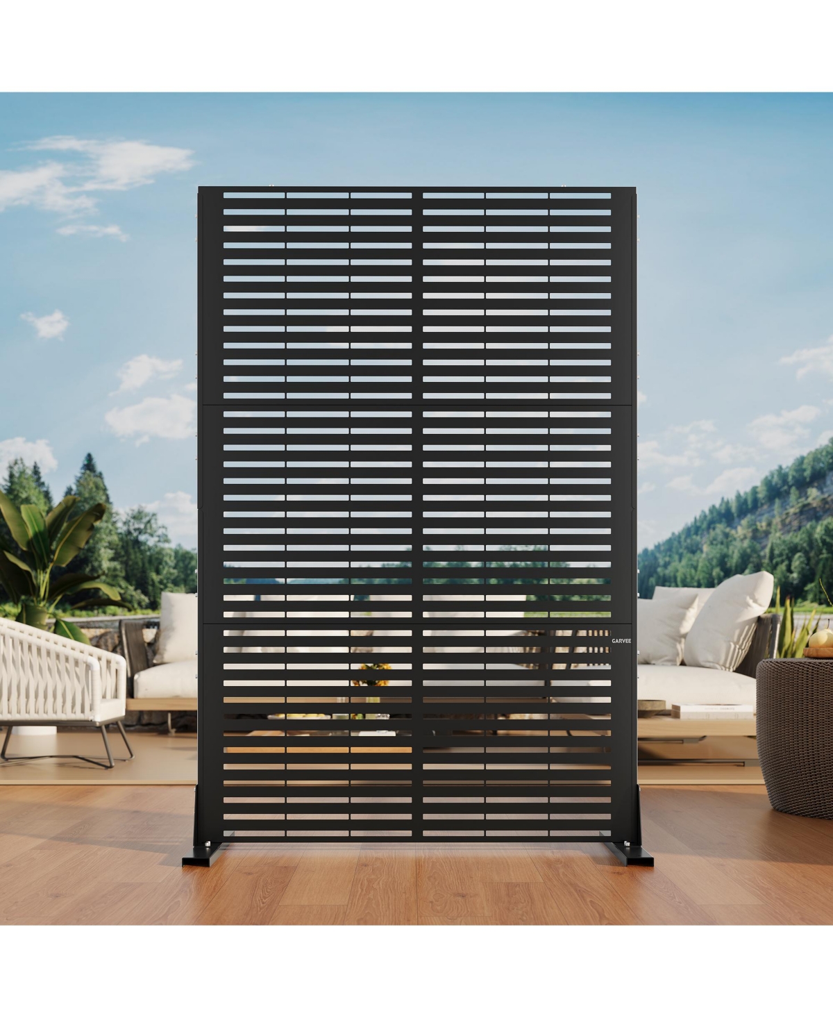 Click here for 6x4FT Outdoor Metal Privacy Screen  Louvered Decor... prices