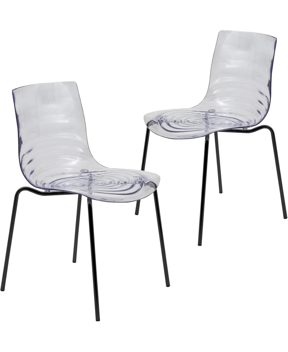 Click here for LeisureMod Astor Dining Chair Set of 2 Modern Stac... prices