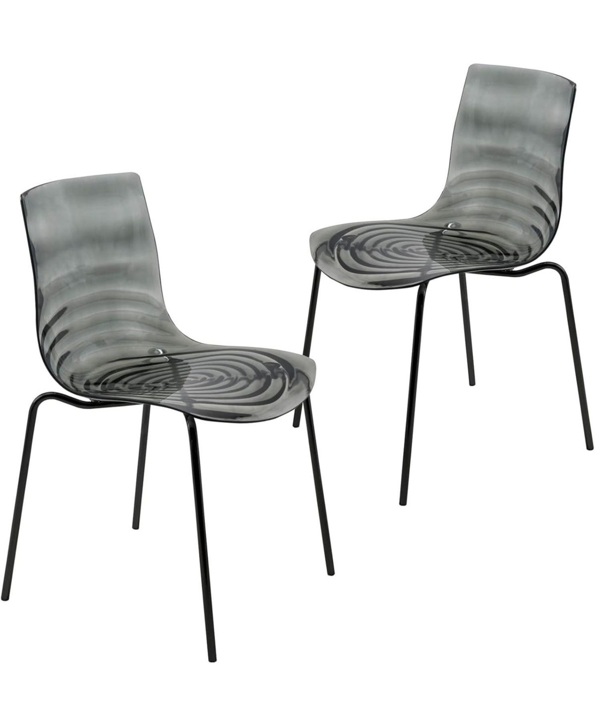 Click here for LeisureMod Astor Dining Chair Set of 2 Modern Stac... prices
