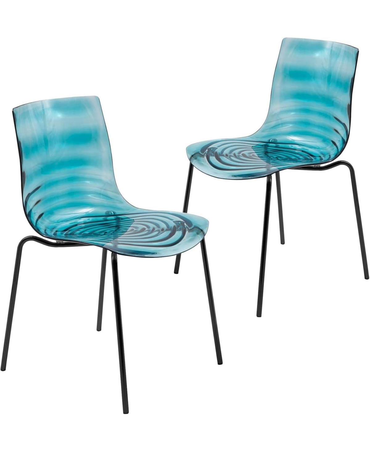 Click here for LeisureMod Astor Dining Chair Set of 2 Modern Stac... prices
