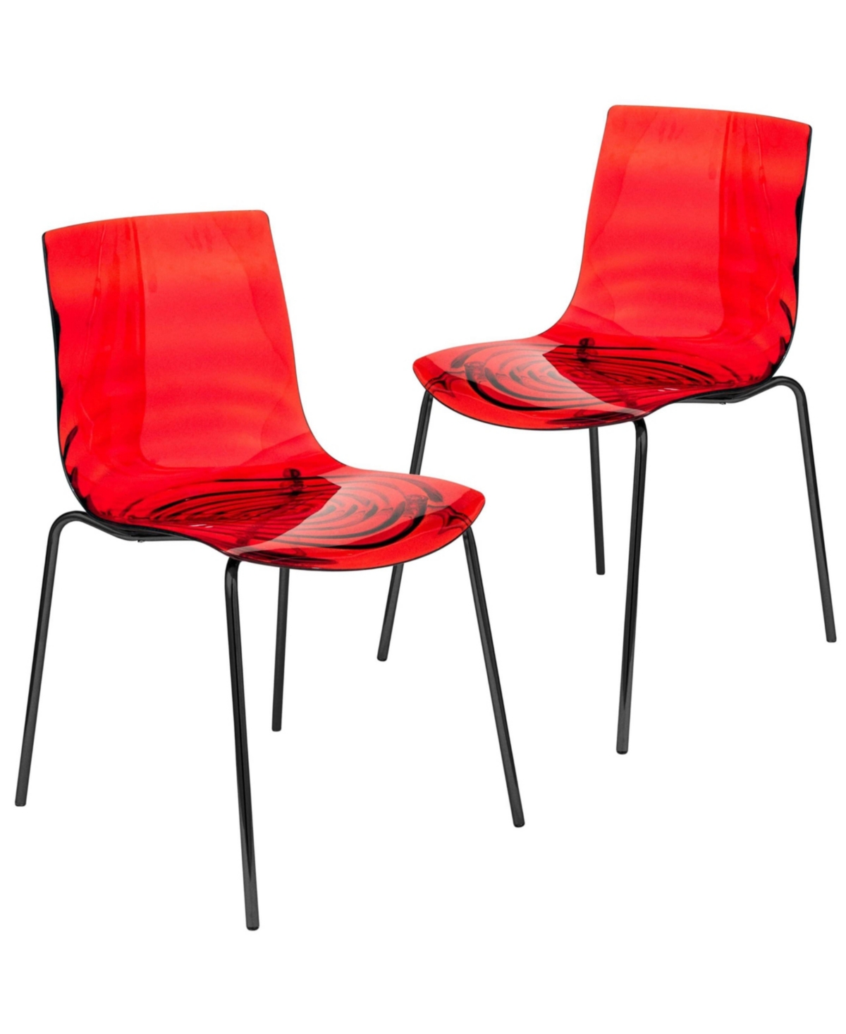 Click here for LeisureMod Astor Dining Chair Set of 2 Modern Stac... prices