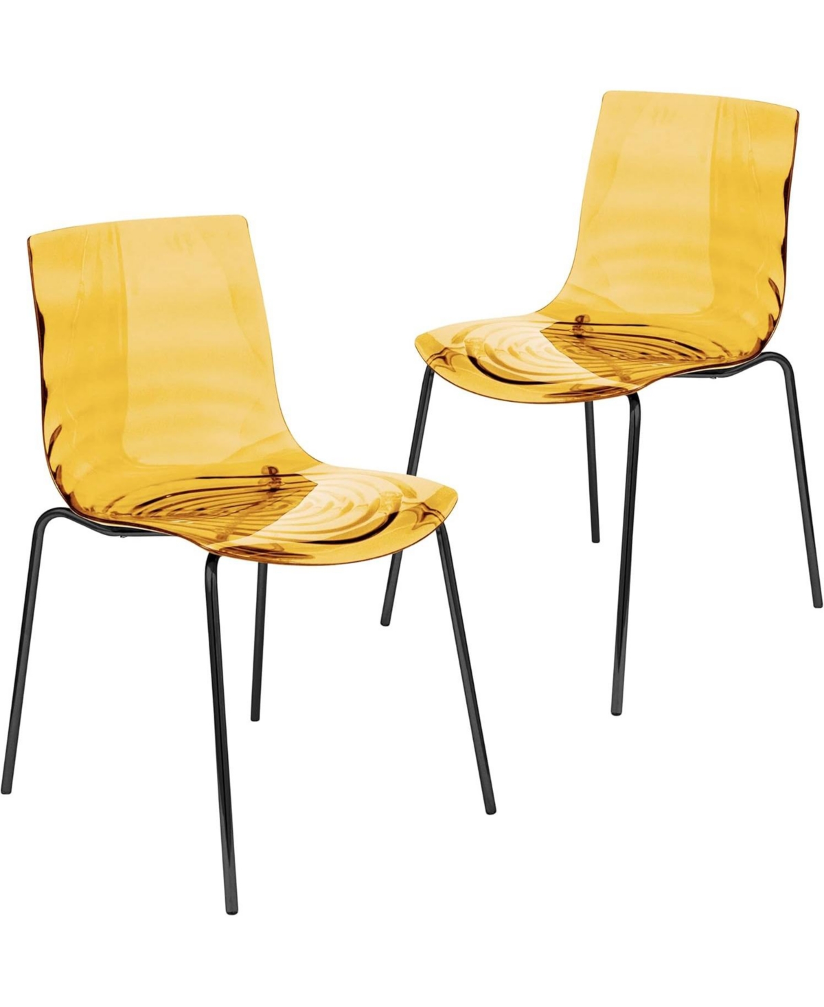 Click here for LeisureMod Astor Dining Chair Set of 2 Modern Stac... prices