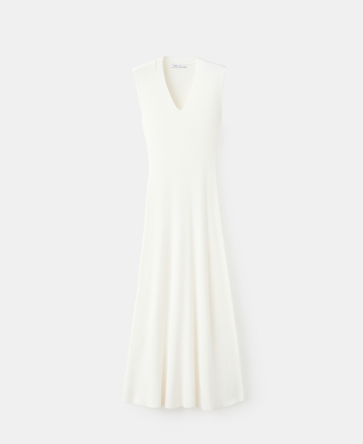 Click here for Mango Womens V-Neck Knitted Dress - White prices