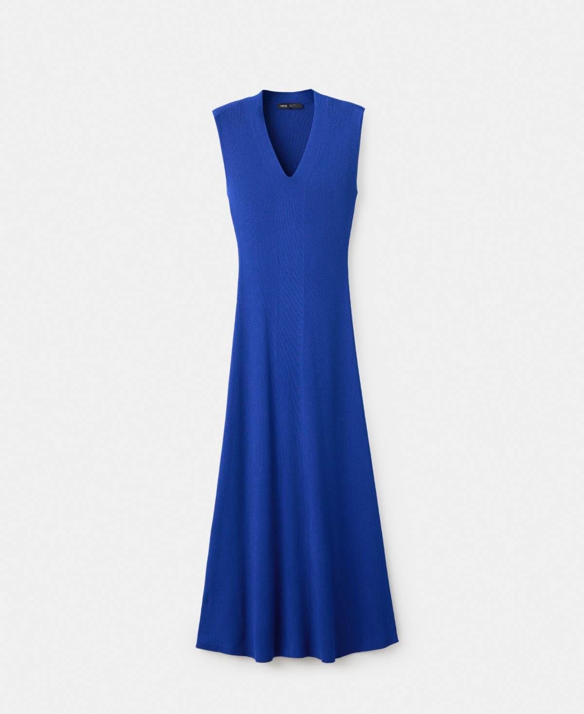 Click here for Mango Womens V-Neck Knitted Dress - Blue prices