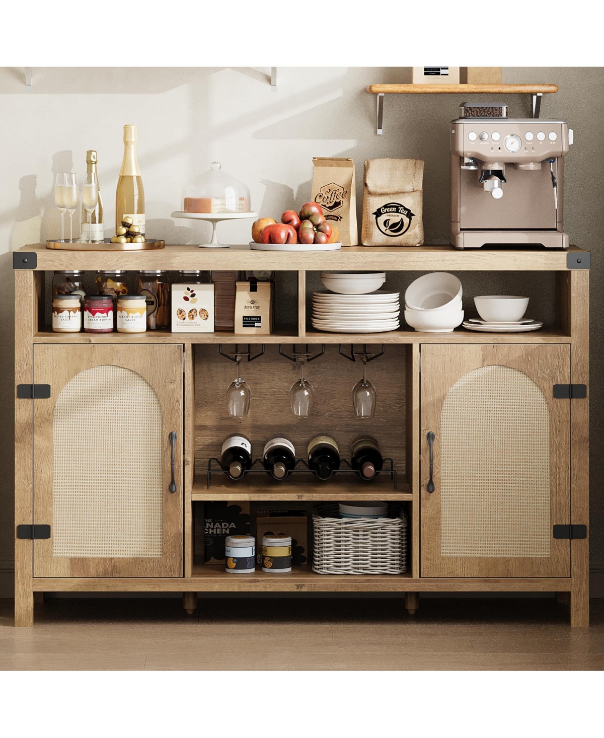 Click here for gaomon 52 Rattan Sideboard Buffet Cabinet with Sto... prices