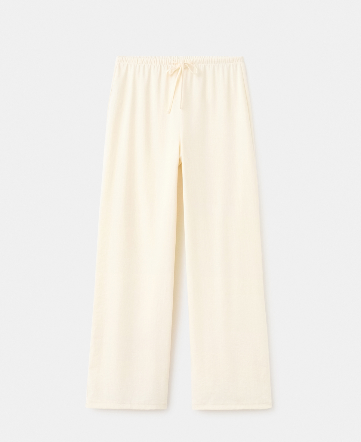 Click here for Mango Womens Straight Mid-Rise Pants - Ecru prices