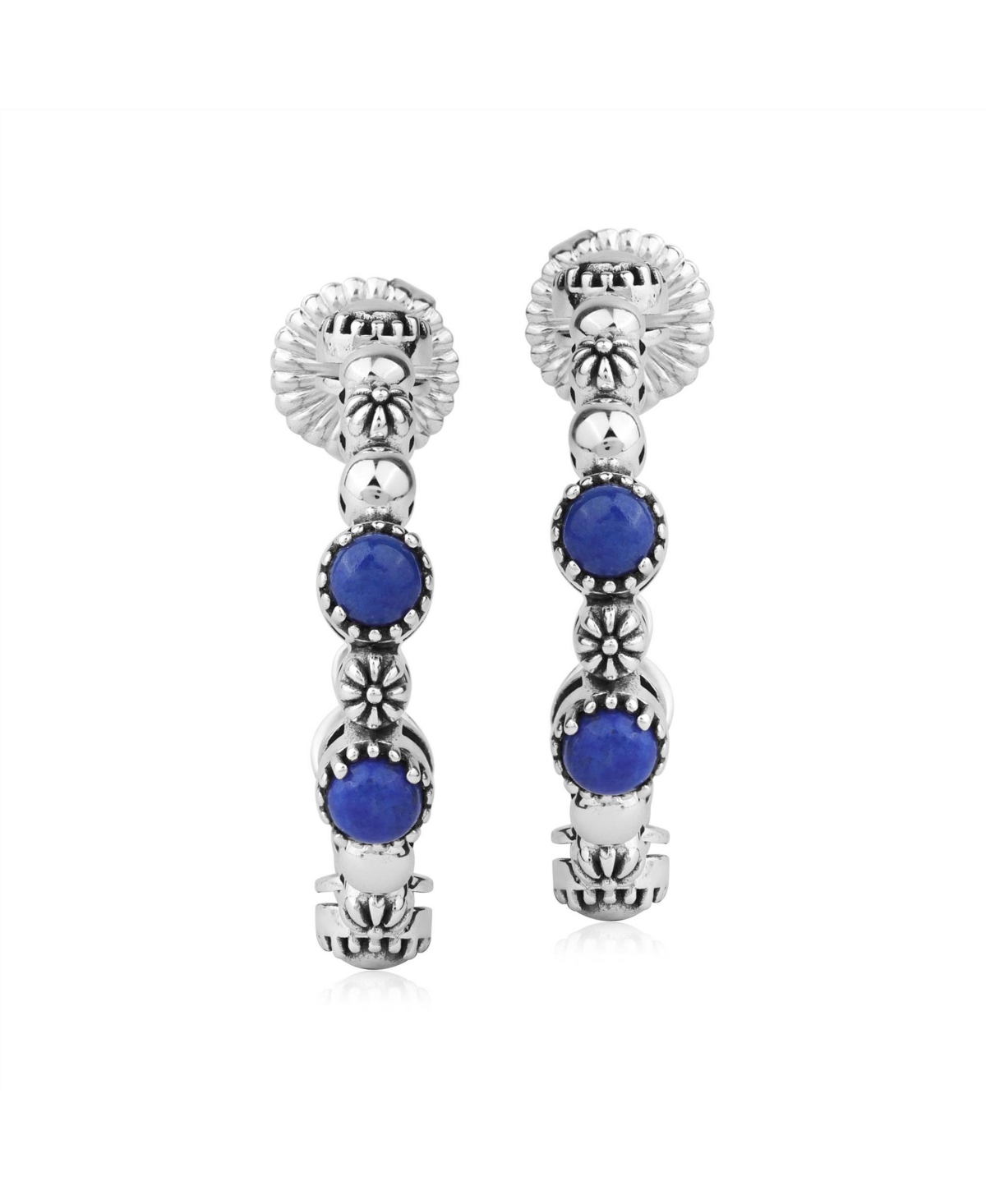 Click here for American West Jewelry Sterling Silver Lapis 1 Inch... prices