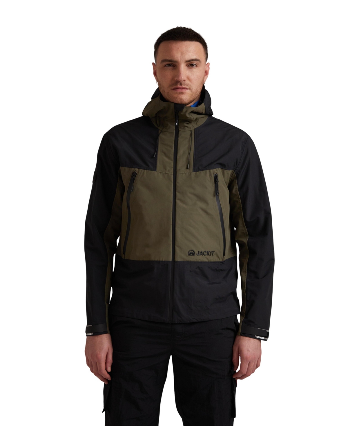 Click here for JACK1T Mens Krypton Hood Jacket - Black/olive prices