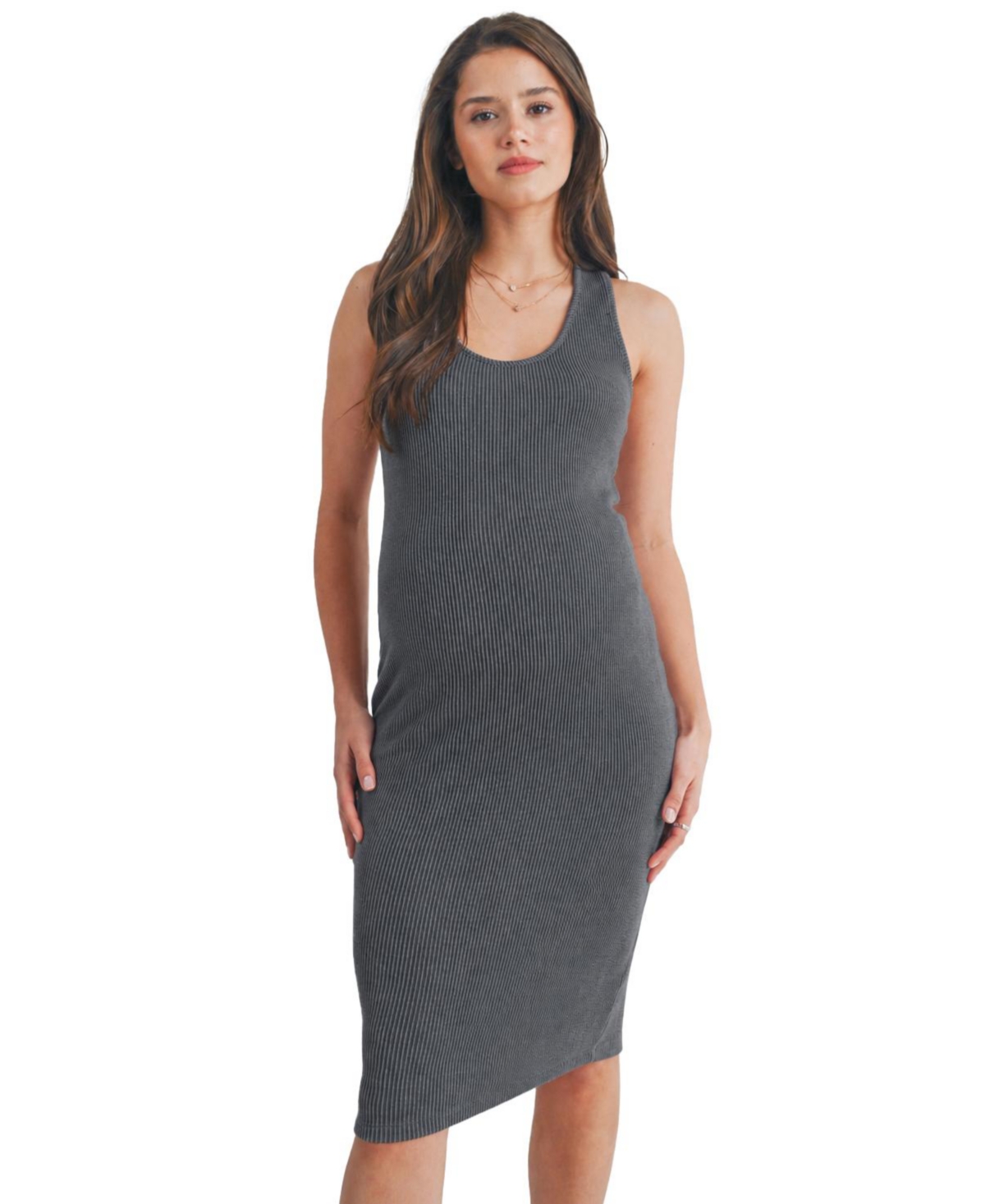 Click here for Hello Miz Maternity Ribbed Sleeveless Bodycon Tank... prices