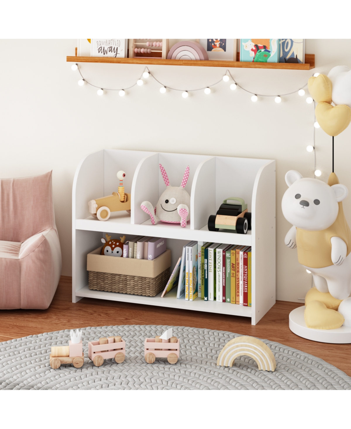 Click here for Flynama 4-Compartment Kids Safety Bookcase  Mdf To... prices