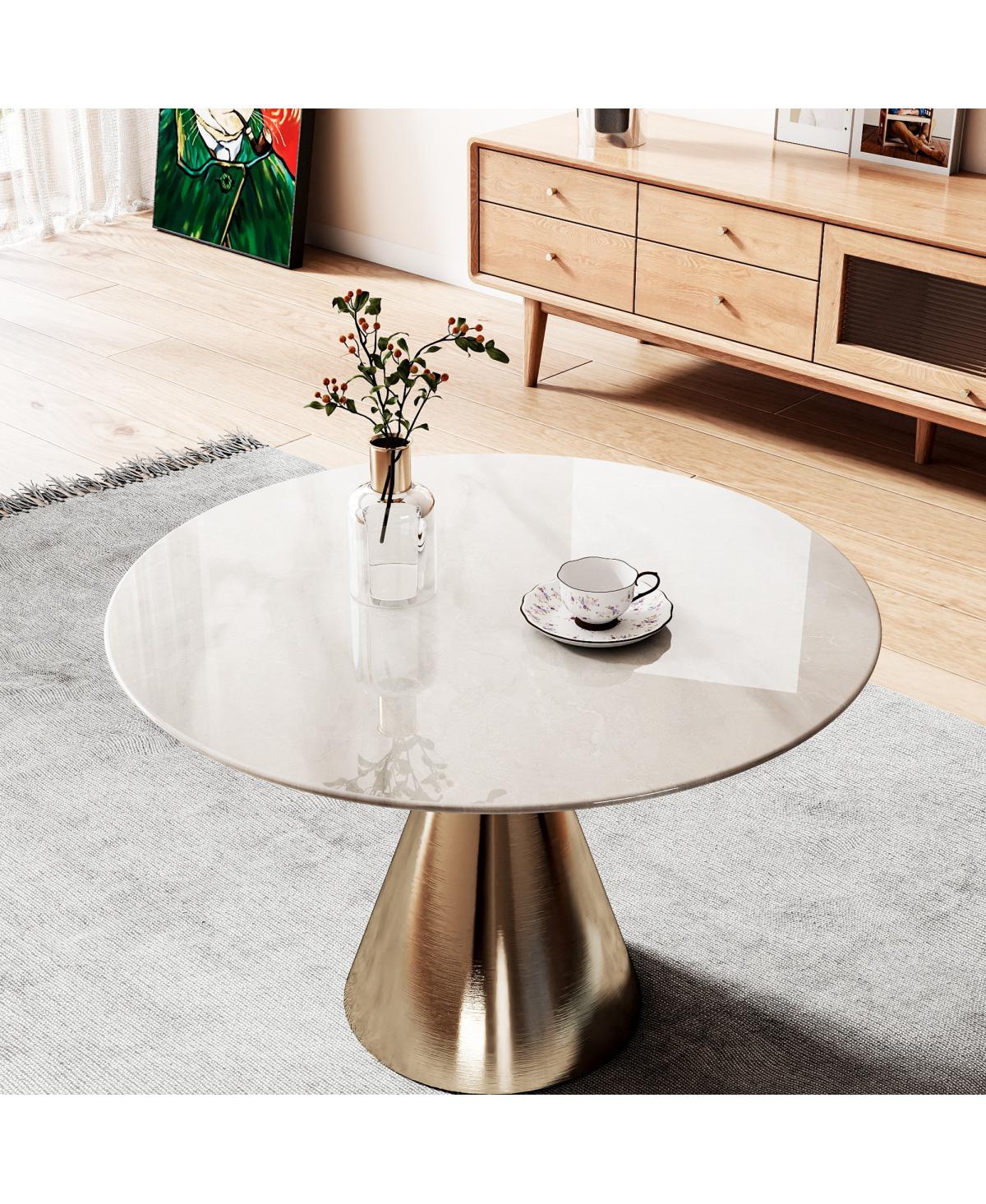 Click here for Streamdale Furniture 36 Round Marble Design Temper... prices