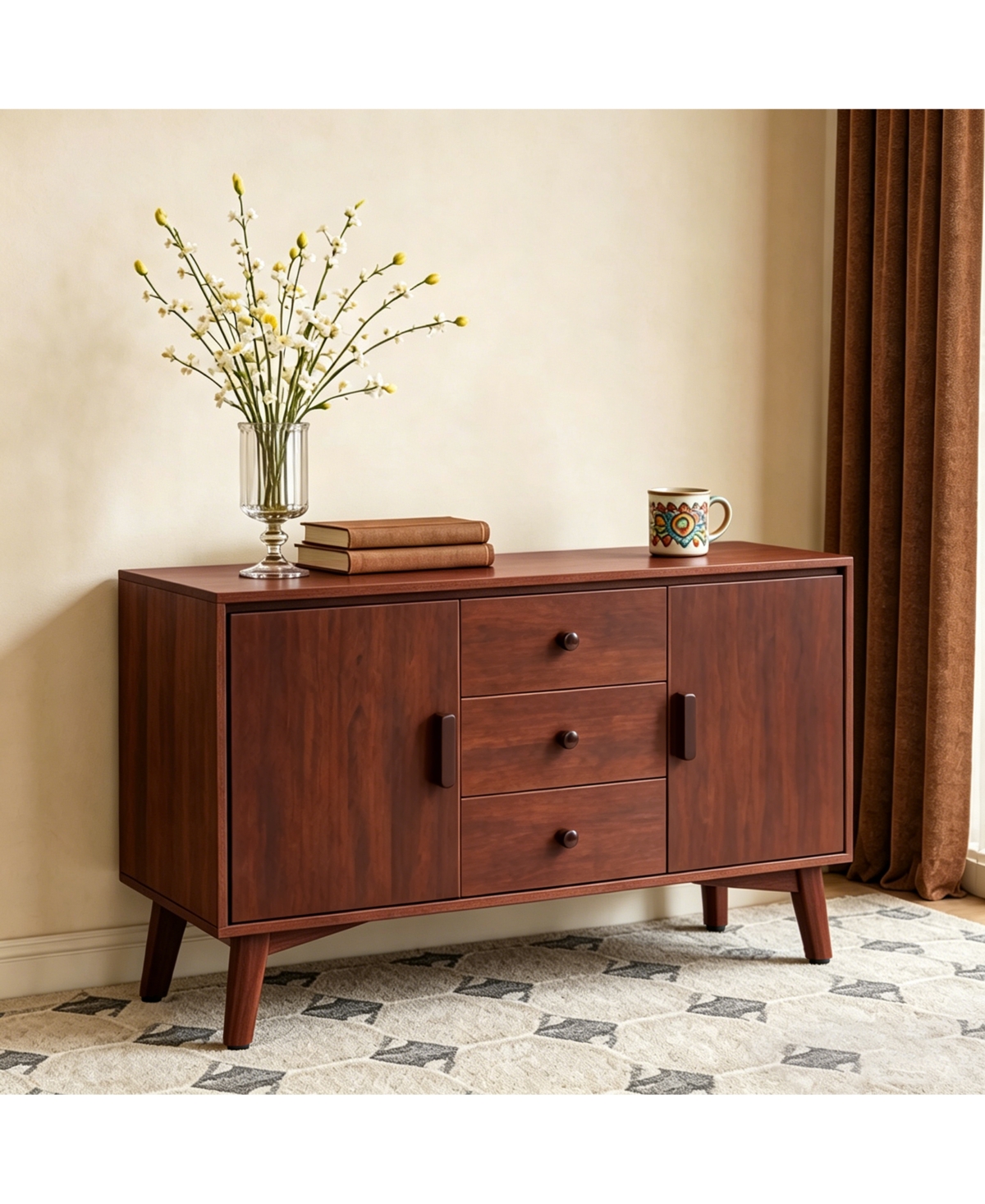 Click here for Flynama Mid Century Buffet Cabinet with 3 Drawers... prices