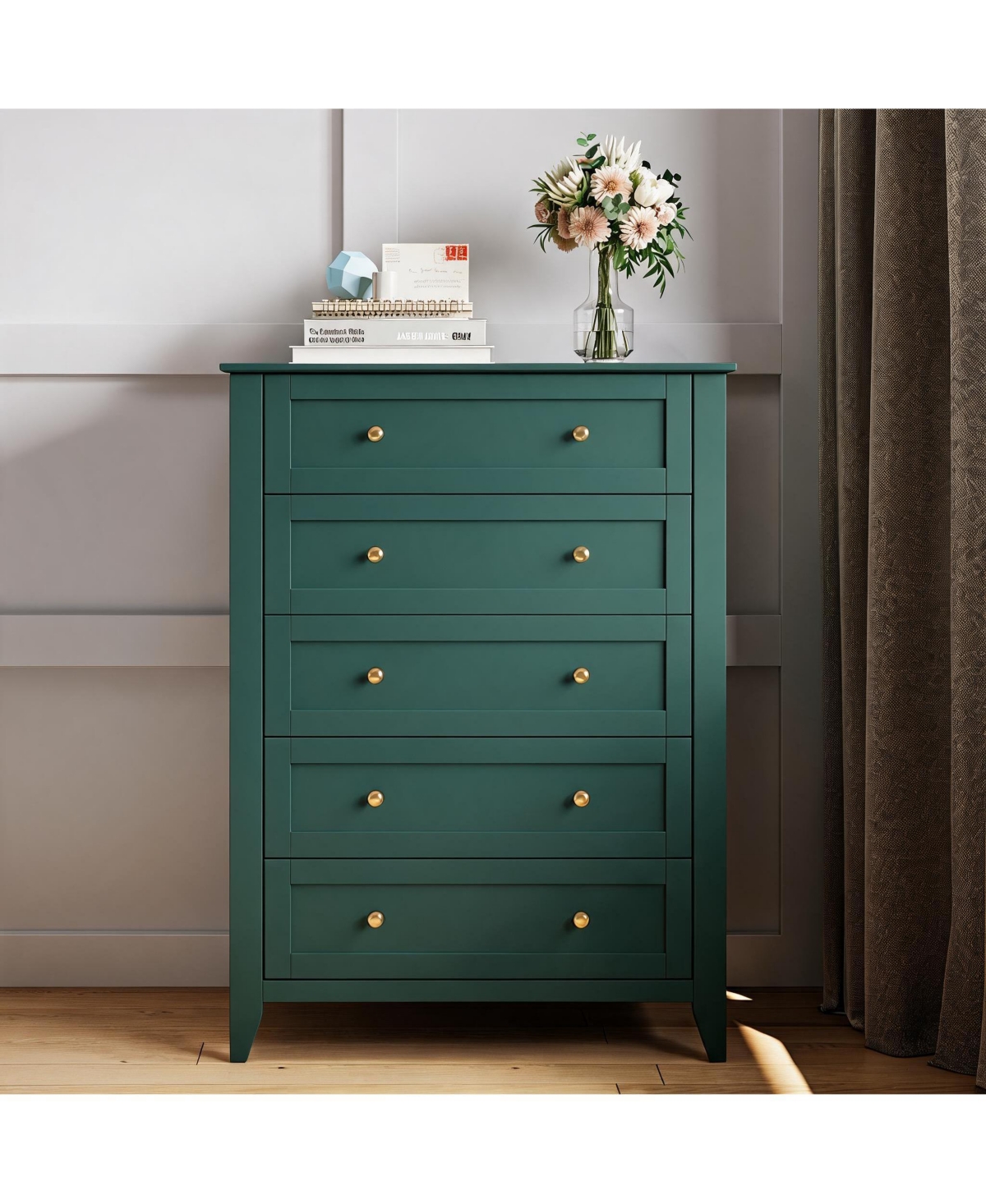Click here for homfan Modern 5 Drawer Dresser for Bedroom  Tall W... prices